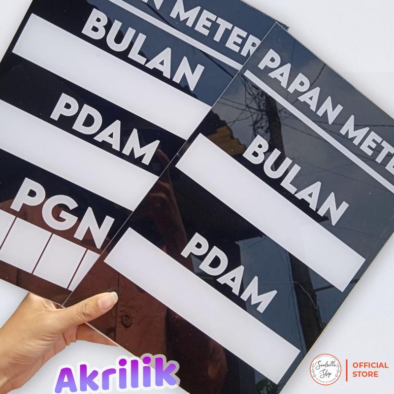 Papan Meteran PAM PLN GAS Acrylic Sign Board Signage Akrilik - Shop ...