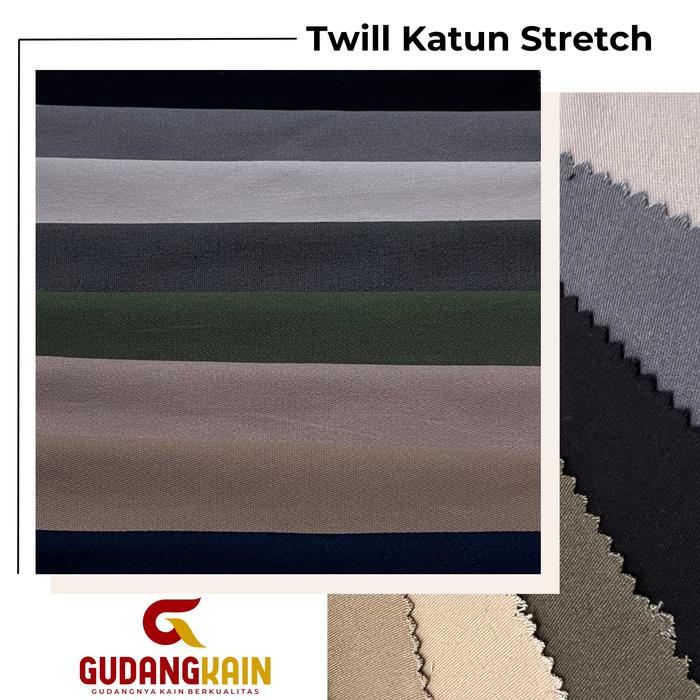 Jual Kain Twill Katun Stretch ( Bahan Cotton Chinos 220-230 GSM ...