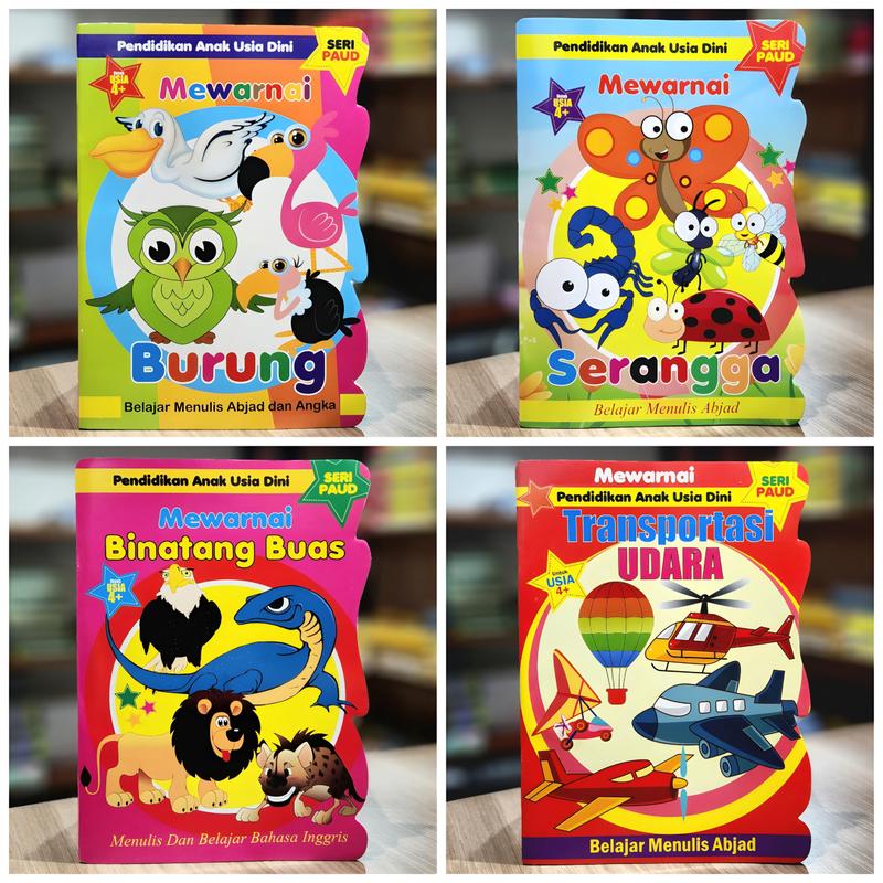 Buku Mewarnai , Buku Mewarnai Karakter Untuk PAUD Dan TK - Shop | Tokopedia