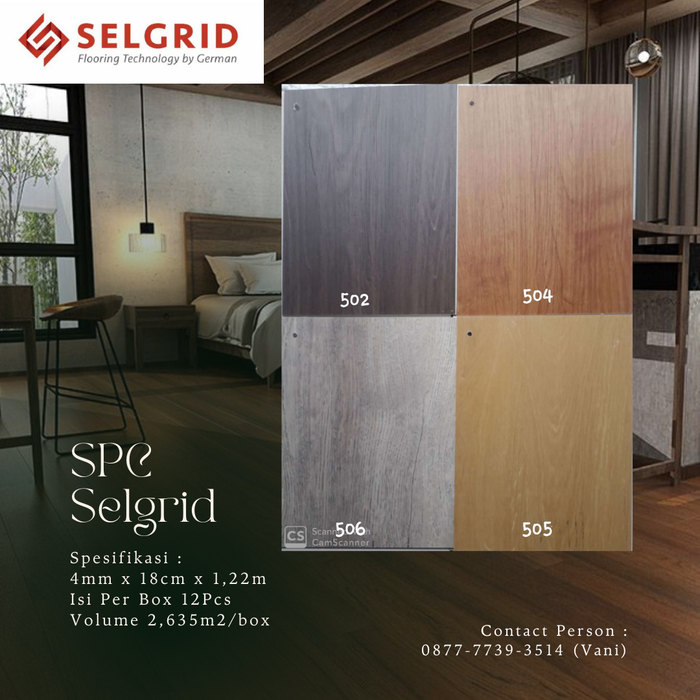 Jual SPC Lantai Klik 4mm Murah Isi 12 Lembar (2,635m2)/SPC SELGRID ...