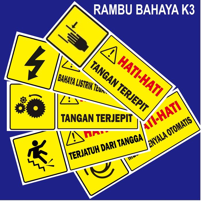 Jual Stiker Rambu Bahaya K3 / Sticker Safety Sign / Stiker Sign K3 - G ...