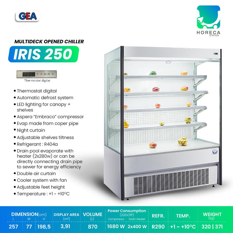 GEA Multideck Opened Chiller IRIS-250 / IRS 250 / IRIS250 - Shop | Tokopedia