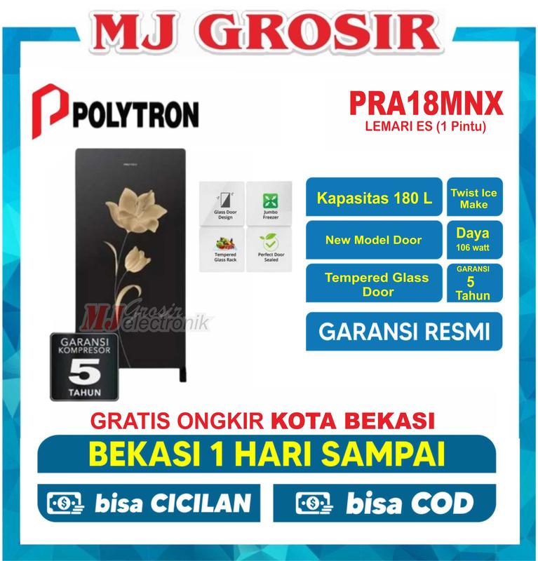 KULKAS POLYTRON PRA 18 MNX LEMARI ES 1 PINTU PRA18MNX - Shop | Tokopedia