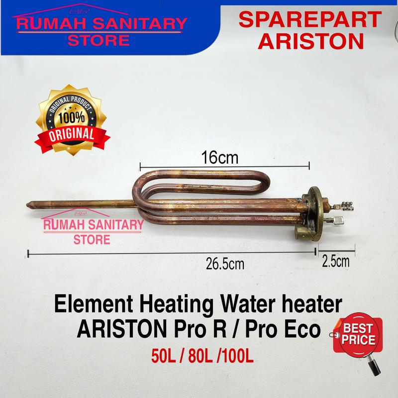 Sparepart Elemen Water Heater Pemanas air Ariston 50L , 80L 100L - Shop ...