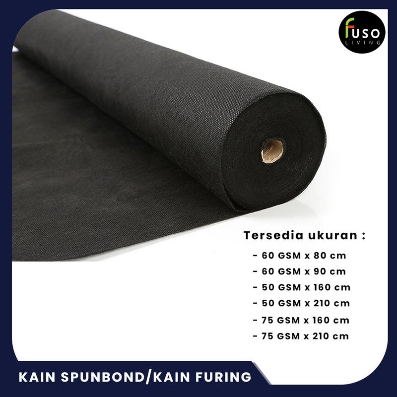 KAIN SPUNBOND/KAIN FURING HITAM - Shop | Tokopedia