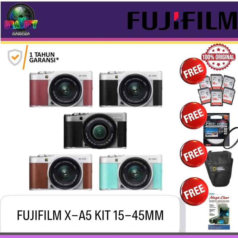 fujifilm xa5 garansi resmi 15 45mm - Shop | Tokopedia