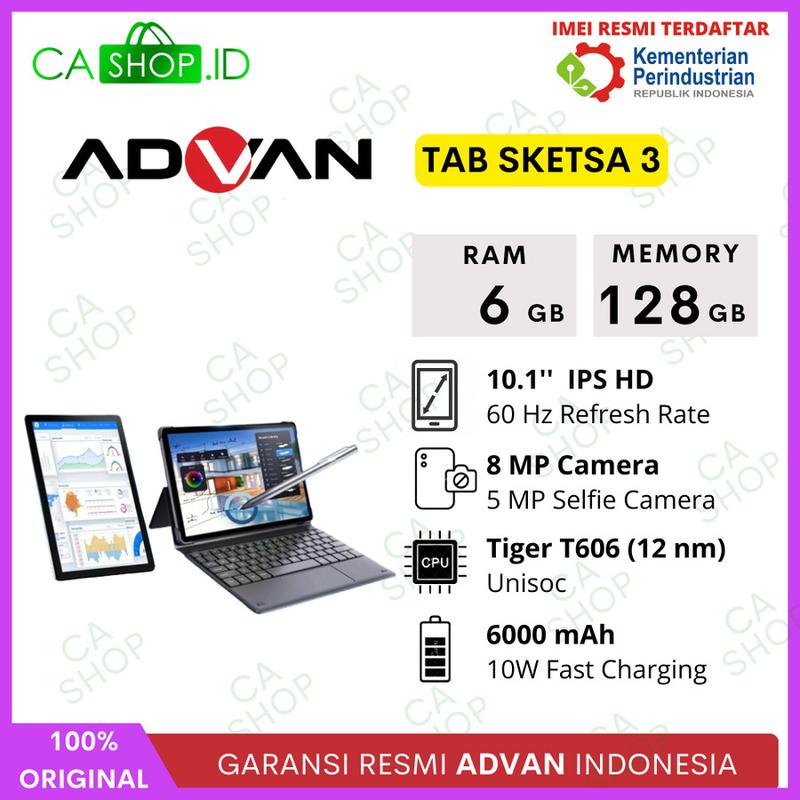 Advan Tab Sketsa 2 - 4GB 64GB (4/64) T310 - New Ori Garansi Resmi ...
