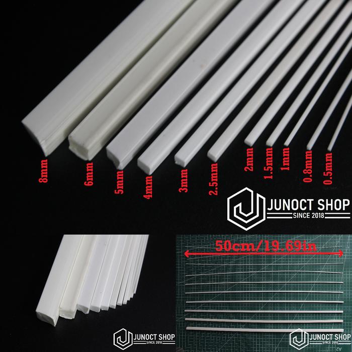 Jual ABS Square Bar - Plastik Maket Pipa Kotak Padat Stick Rod PVC ...