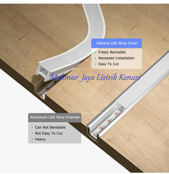 Jual Cover Led Strip FLEXIBLE 15x10 12x10 Cover Strip Led Silicon Susu ...
