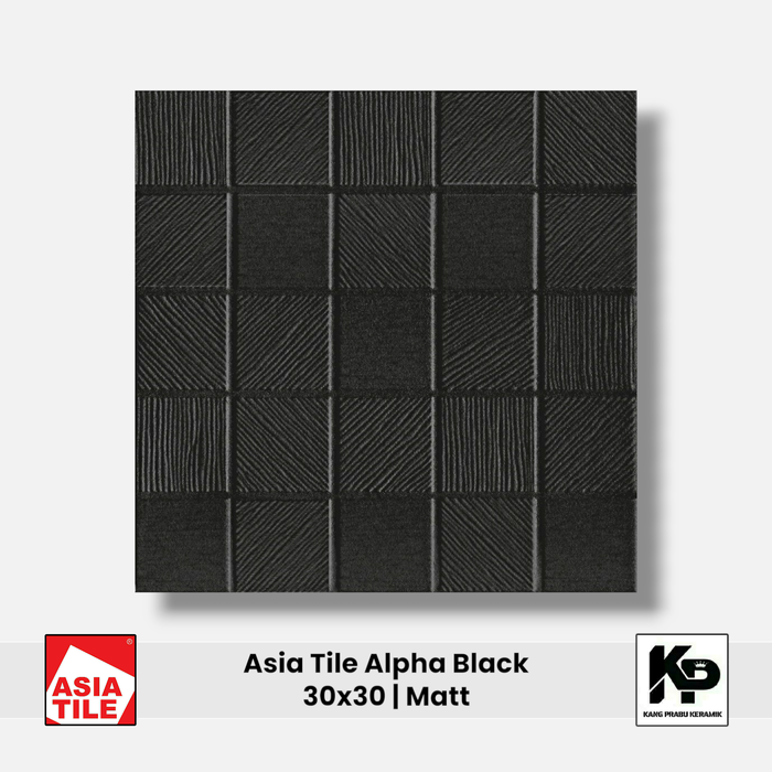 Jual Keramik ASIA TILE Alpha Black 30x30 Cm - Jakarta Pusat - Putra ...