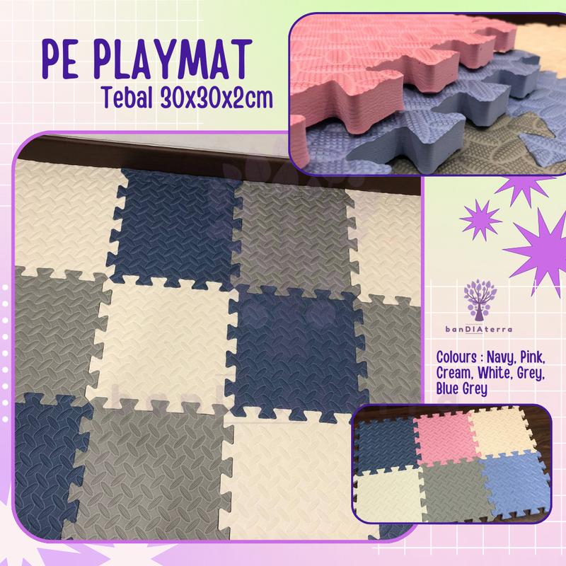 PE Playmat Puzzle Bayi TEBAL 30x30x2CM / Alas Bermain Anak Empuk 1pcs ...