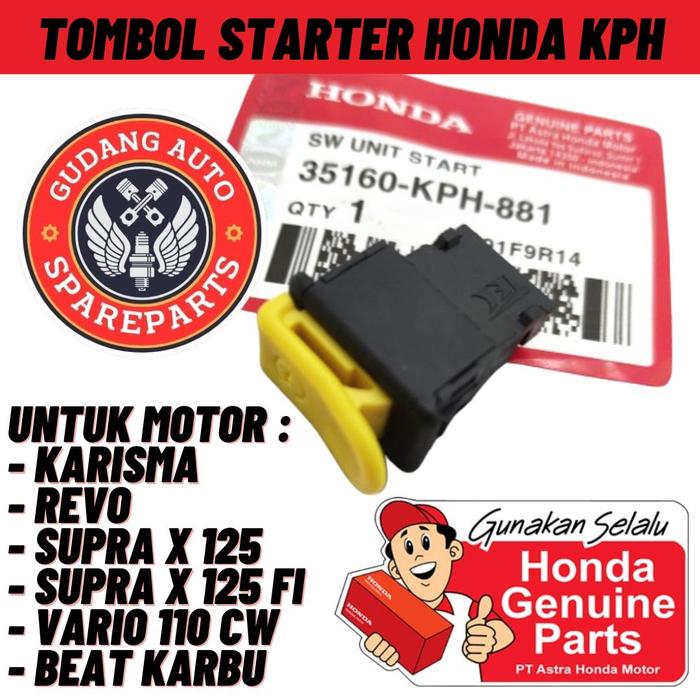 Jual Original AHM Switch Tombol Saklar Starter Honda Karisma SupraX ...