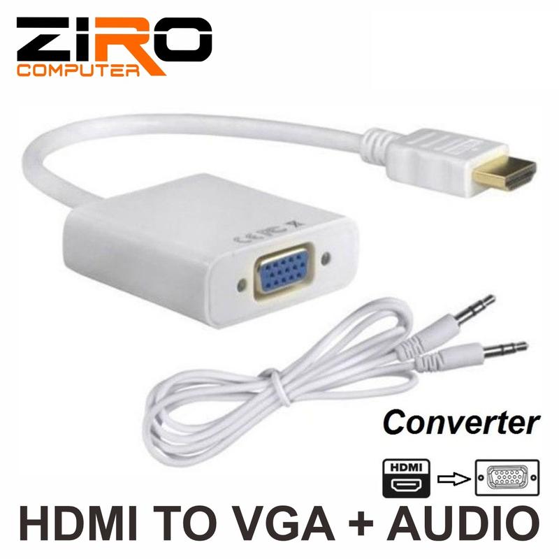 Converter Kabel HDMI to VGA + Audio Aux - Shop | Tokopedia