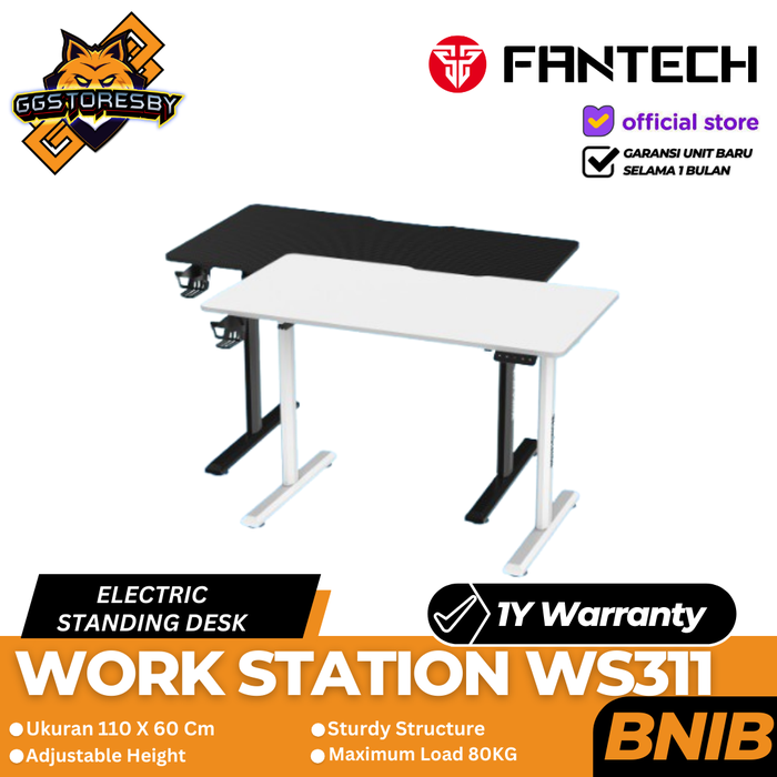 Promo FANTECH WORK STATION ELECTRIC STANDING DESK - WS311 BLK Cicil 0% ...