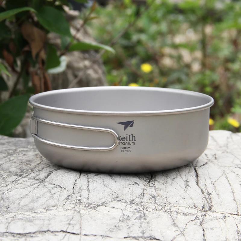 Keith Titanium Ti5326 600ml Single-Wall Bowl with Folding Handle Lipat ...