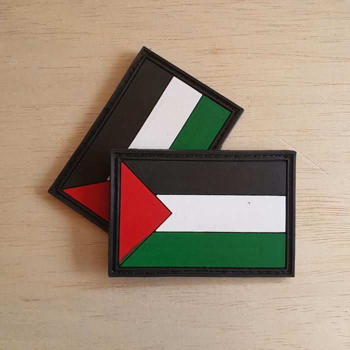 Promo patch rubber logo bendera palestina - tempelan emblem karet logo ...