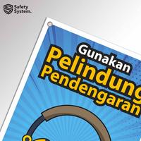 Jual Spanduk banner K3 area bising gunakan pelindung telinga ...