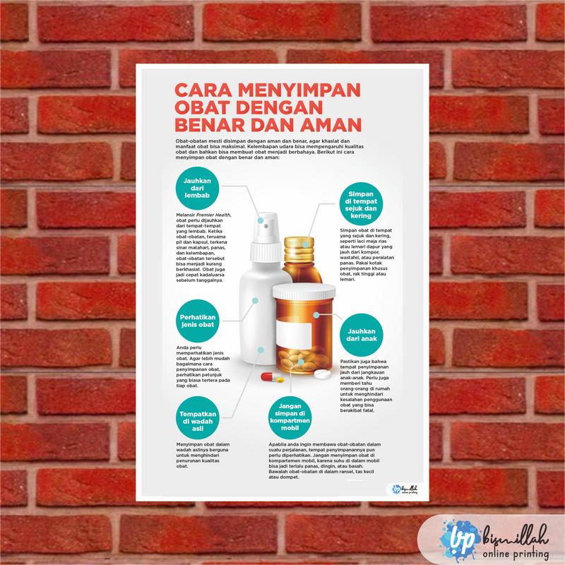 Poster Kesehatan Cara Menyimpan Obat Dengan Benar dan Aman - Shop ...