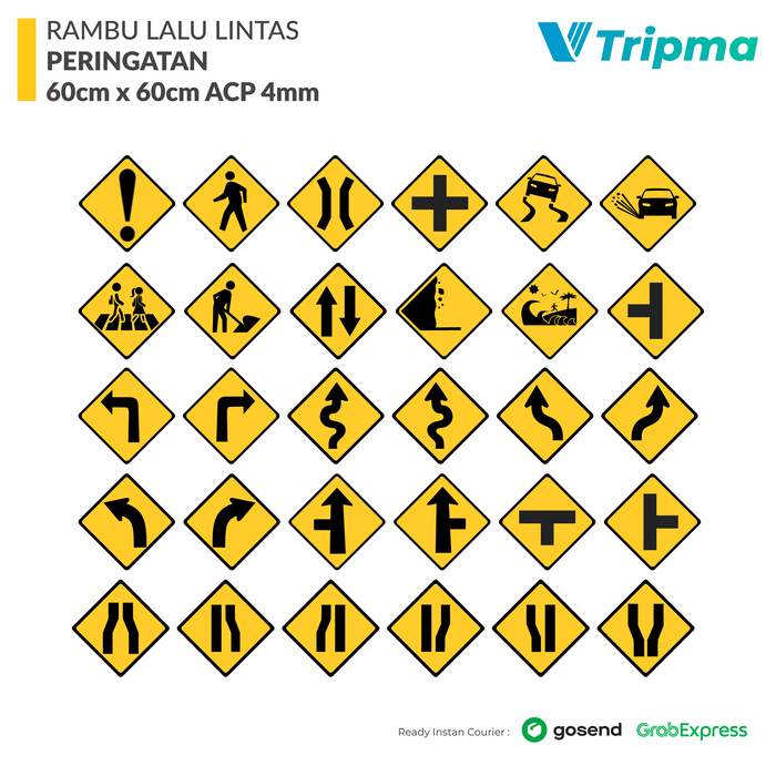 Jual Rambu Rambu Peringatan Ukuran 60cm x 60cm - ACP / Plat Aluminium ...
