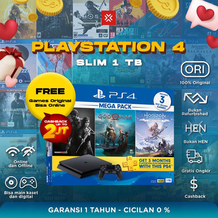SONY PS4 Playstation 4 Slim 1 TB 1000 GB Hits Bonus Bundle Full Games - Shop | Tokopedia