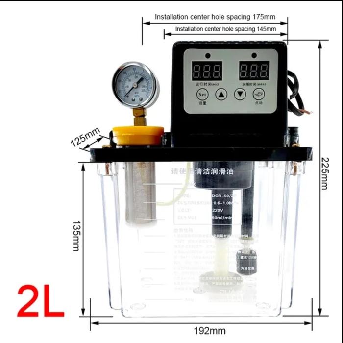 Jual Pompa Oli Otomatis 2 Liter Lubricant Pump Termasuk Pressure Gauge ...