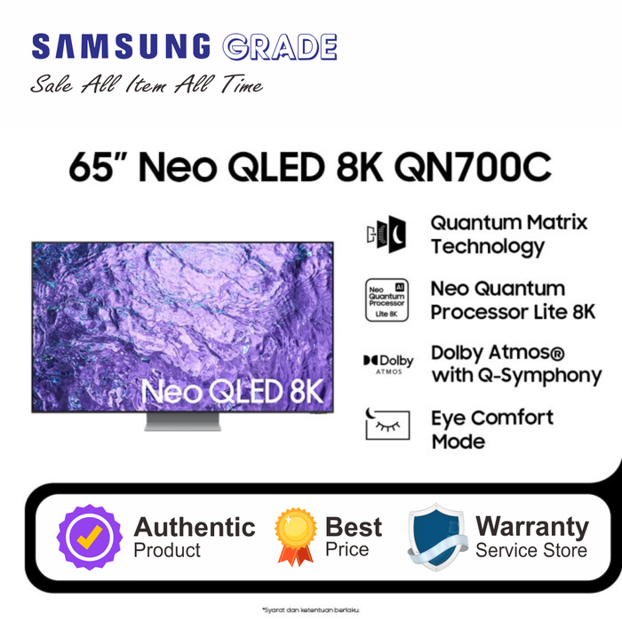 Jual SAMSUNG Smart TV 65" Neo QLED 8K QN700C - QA65QN700CKXXD - UNIT 1 ...