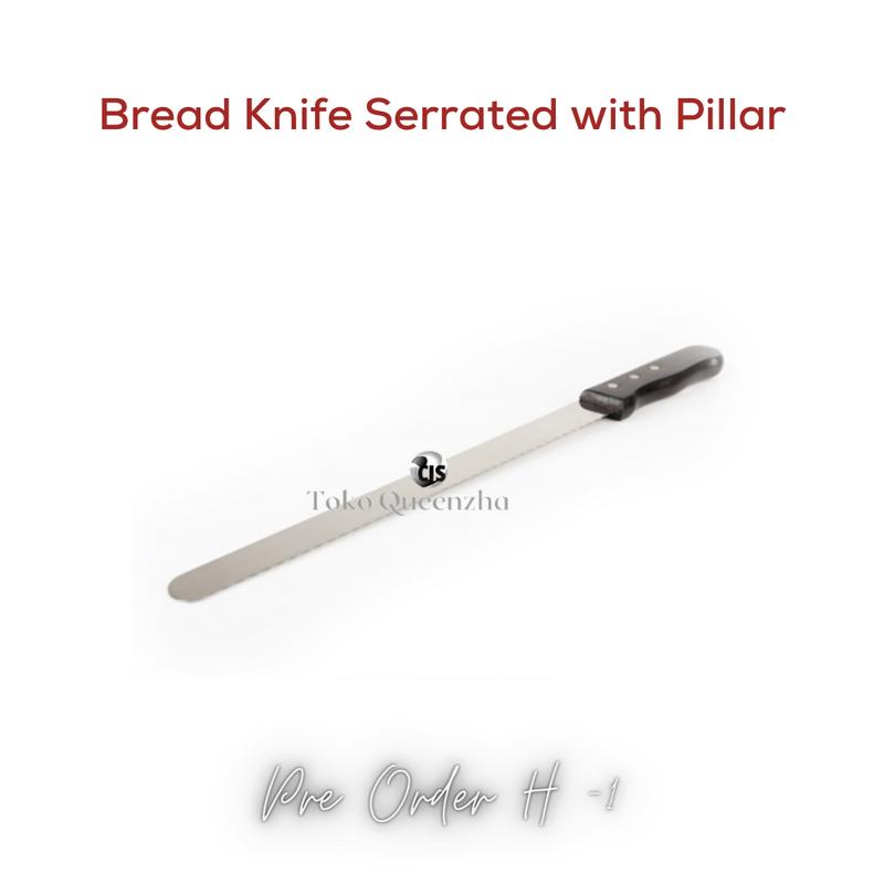 Bread Knife Serrated / Pisau Stainless / Pisau Roti / Pisau Bergerigi ...