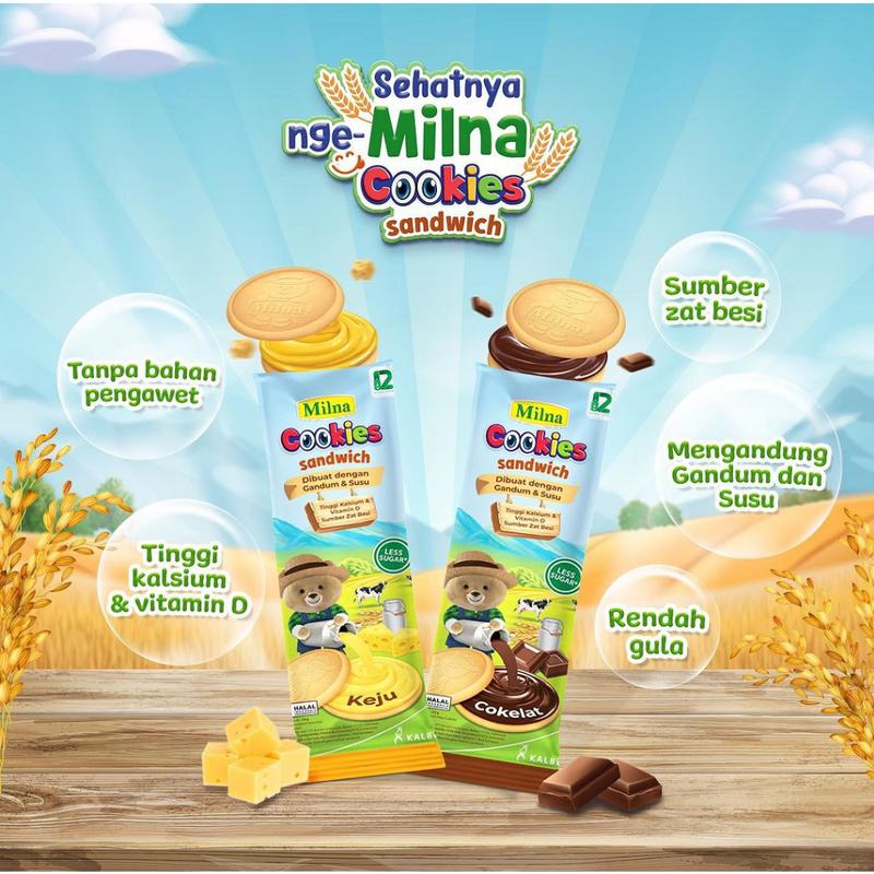 Milna Cookies Sandwich Biscuit Bayi 12+ - Shop | Tokopedia