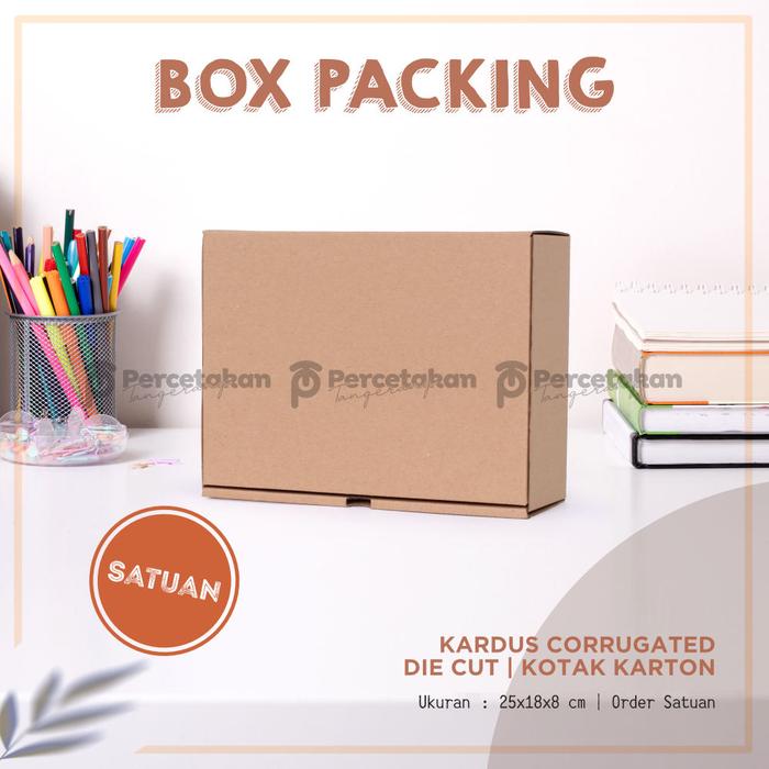 Jual KARDUS CORRUGATED 25x18x8 CM | DIE CUT | KOTAK KARTON | BOX ...