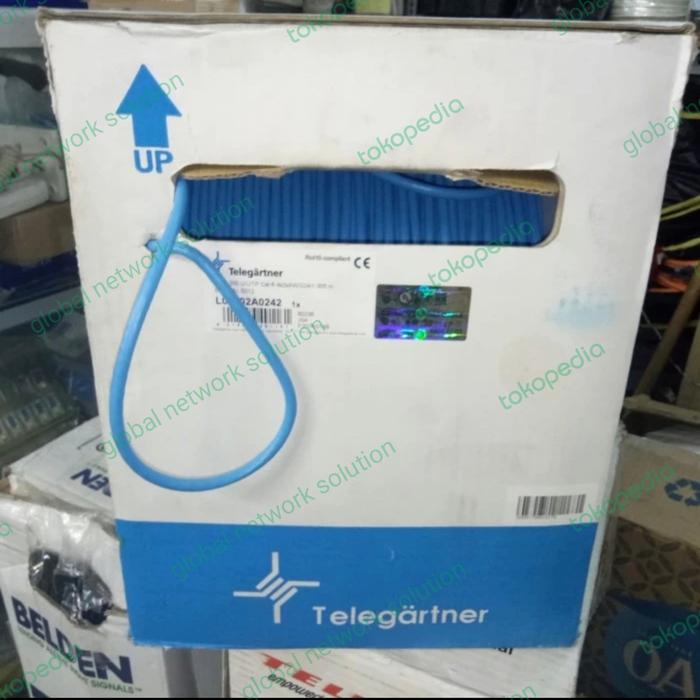 Jual kabel cat 6 telegartner 4pair 23awg biru 305 meter original ...