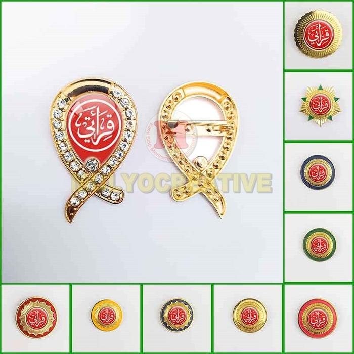Jual Pin Qiroati Pin Bros Qiraati Merah Model Premium - Bintang Hijau ...