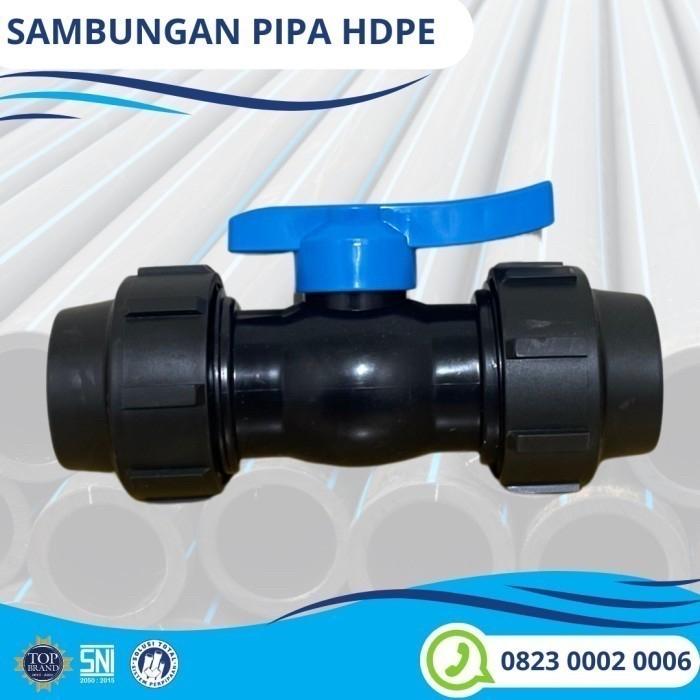 Jual fitting compression stop hdpe 4 Inch 110 mm - ball valve hdpe ...