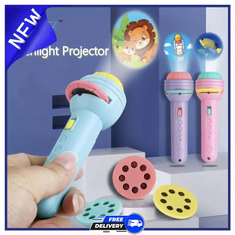 Senter lampu proyektor kartun hewan lucu mainan senter bergambar - Shop ...