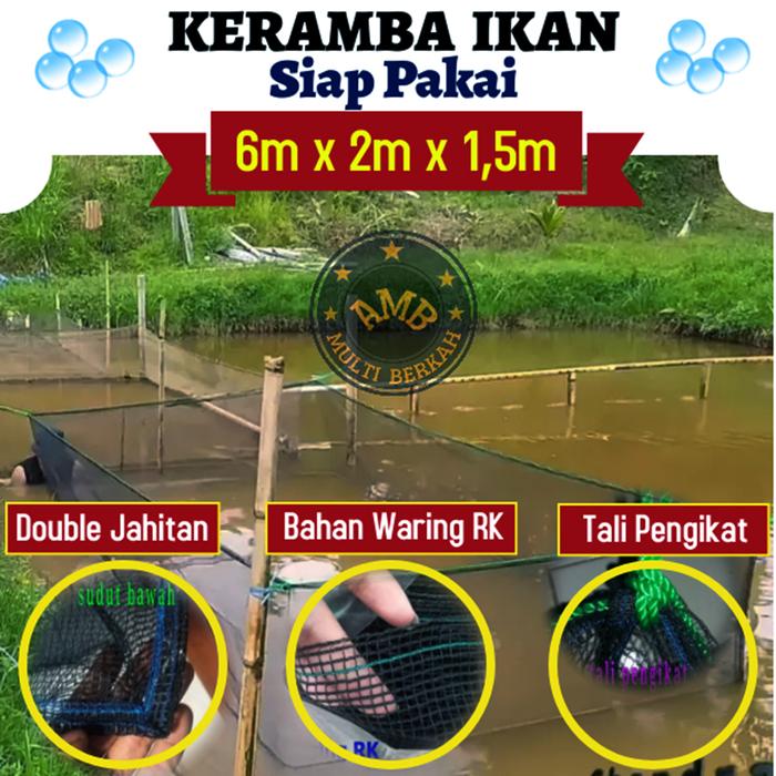 Jual Keramba Ikan Jaring Apung Ukuran 6 meter x 2 meter x 1,5 meter ...
