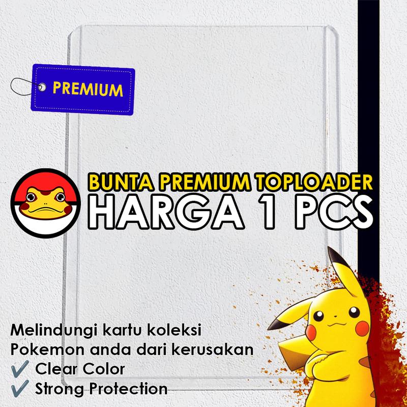 Pokemon Bunta Premium Top Loader Pelindung Kartu TCG Clear Color - Shop | Tokopedia