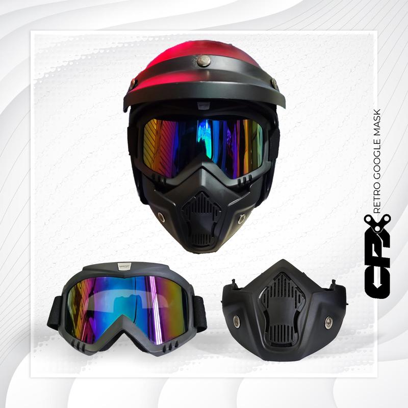 Google Mask Kacamata Helm Masker TAFFSPORT Cocok Untuk Segala Helm Gold ...