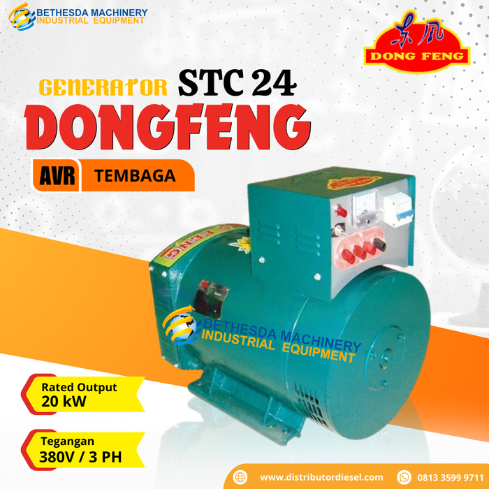 Jual Dongfeng STC 24 Alternator Tembaga AVR 3Phase 24kVA - STC24 - Kota ...