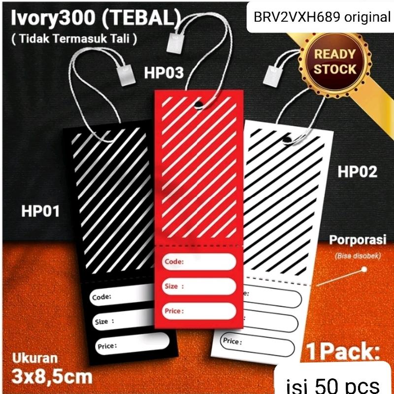 hang tag baju/label baju/label harga/label kertas/bandrol pakaian ...