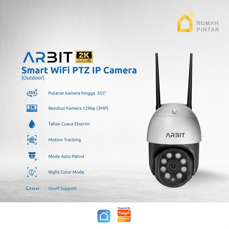ARBIT Smart WiFi PTZ Outdoor IP Camera CCTV 3MP Pc Wireless - Shop ...