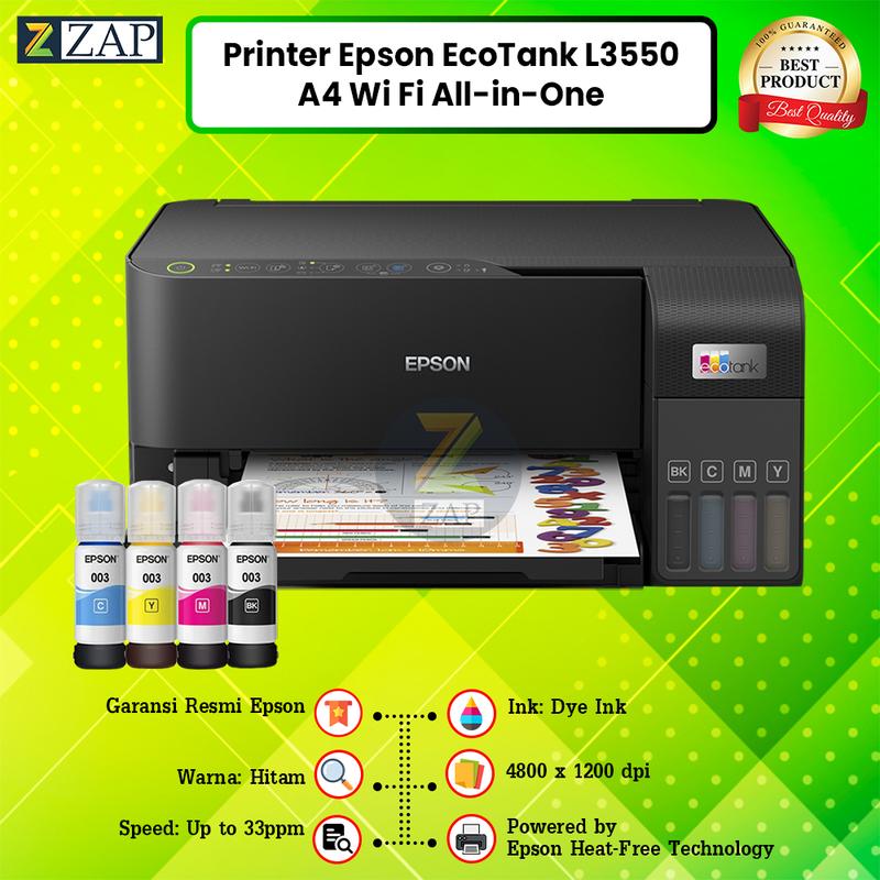 Printer Epson Ecotank L3556 L3550 Multifungsi Print Scan Copy Wireless ...
