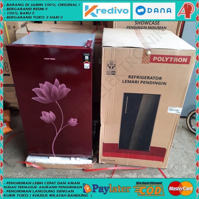 POLYTRON Kulkas 1 pintu templared glass PRB 159 Low Watt - Shop | Tokopedia