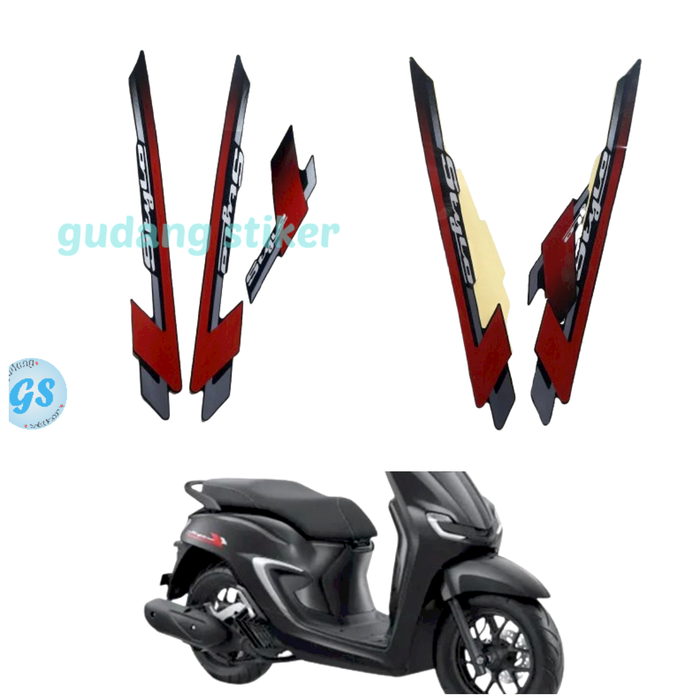 Jual STRIPING STIKER LIS MOTOR HONDA STYLO 160 TAHUN 2024 FULL HITAM ...