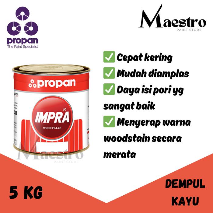 Jual Dempul Kayu PROPAN WOOD FILLER 5kg Jati/ Teak/ Kamper/ Sungkai ...