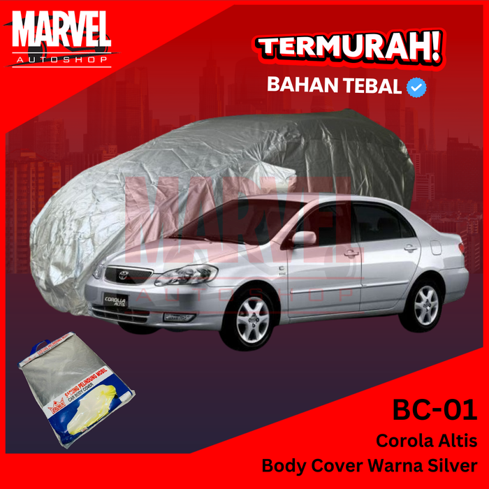 Jual Body Cover Sarung Mobil CROWN Warna Silver Great Corolla Baleno ...