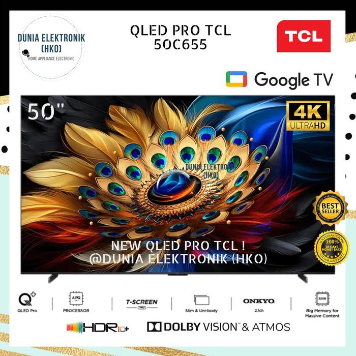 Promo TCL 50C655 TV QLED PRO GOOGLE TV 50 INCH 4K HDR MEMC | tcl 50c655 ...