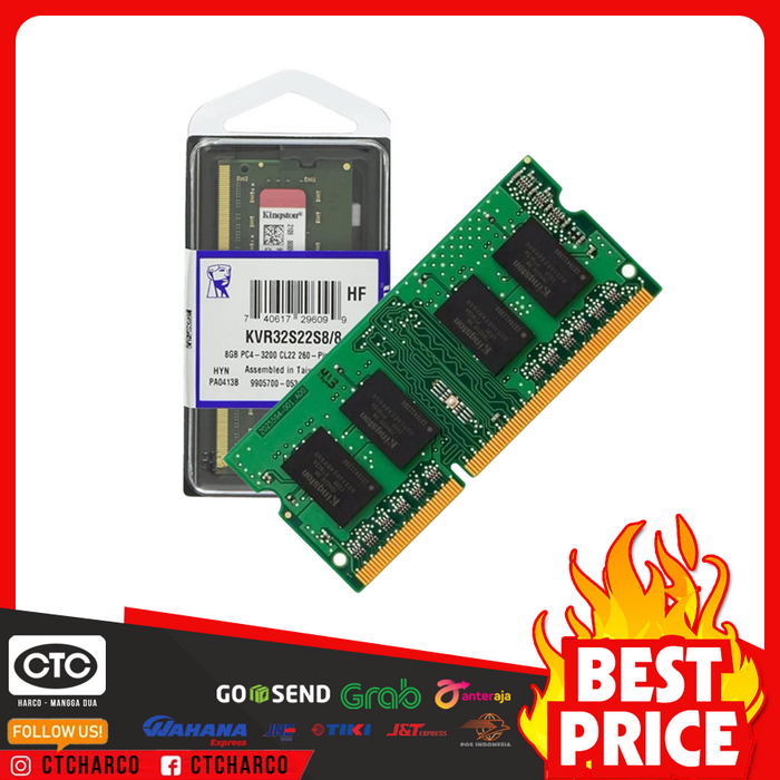 Promo RAM KINGSTON DDR4 8GB 3200MHz KVR SODIMM | Non-ECC | CL22 ...