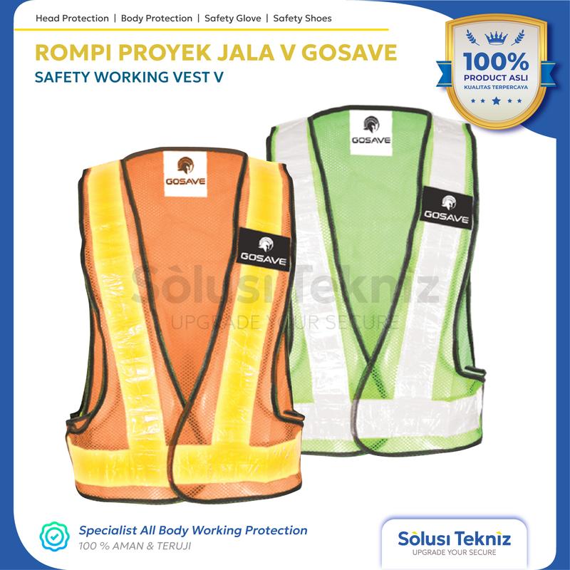 Rompi Proyek Safety V Scotlight Eco Jala / Vest Working Gosave - Shop ...