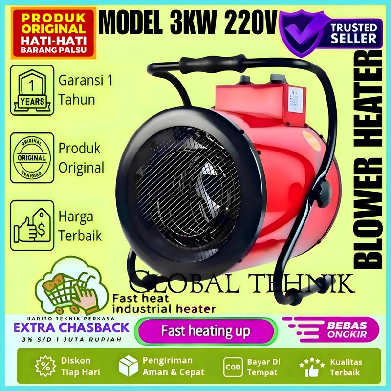 Blower Heater 3Kw Kipas Pemanas Ruangan/Kandang 3KW 3000W 220V - Shop ...