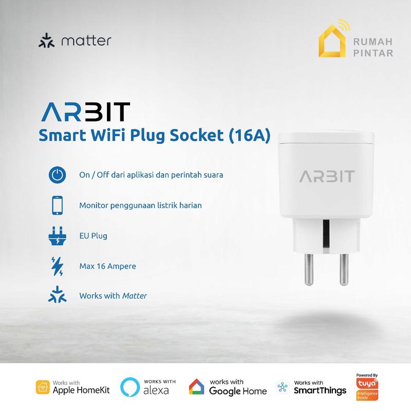ARBIT WiFi Smart Plug Socket 16A Alexa Google Colokan Pintar - Shop ...