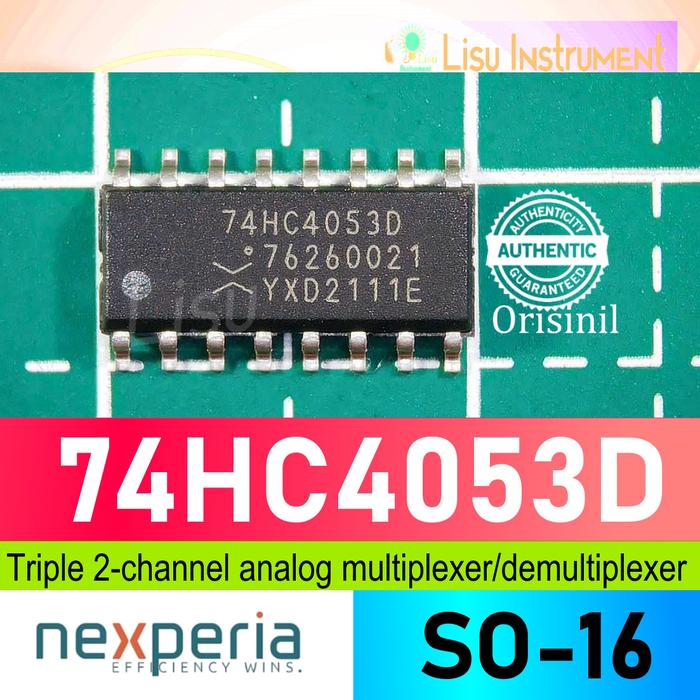 Jual 74HC4053D Triple 2-channel Multiplexer/demultiplexer SO-16 ...